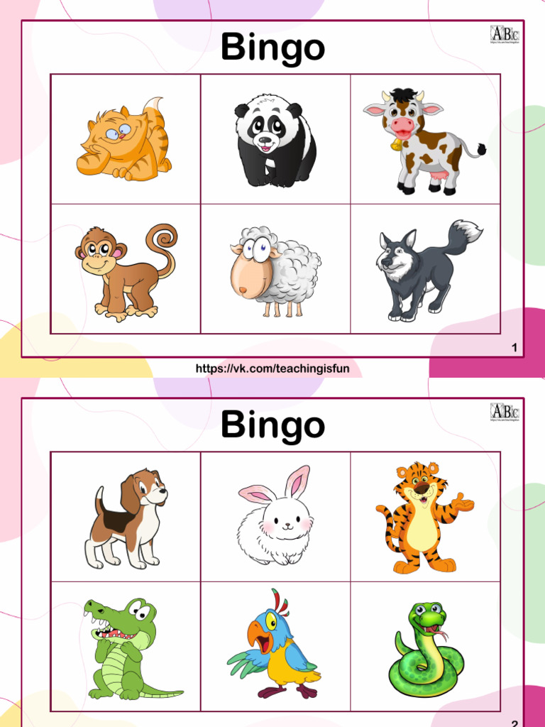 Bingo Animals Pleskova | PDF