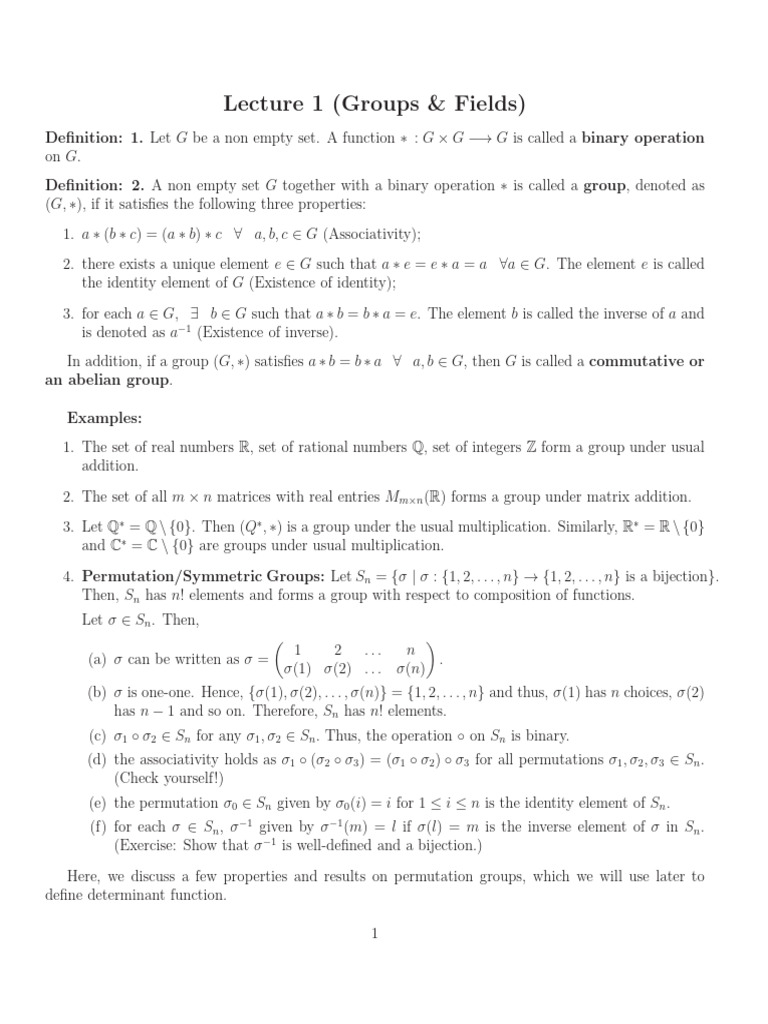 All Lal Notes | PDF | Matrix (Mathematics) | Group (Mathematics)