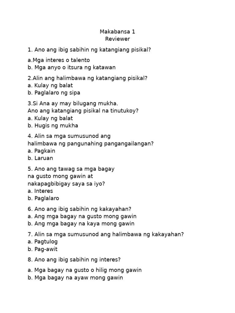 Grade 1 Makabansa | PDF