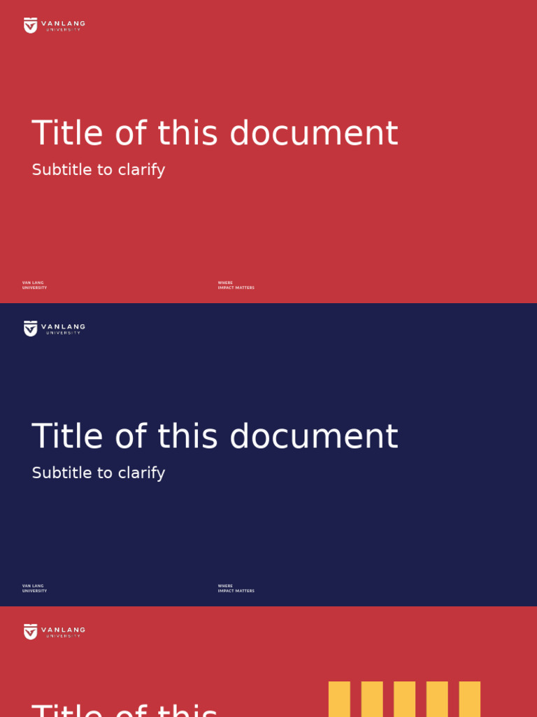 VLU Powerpoint Template | PDF