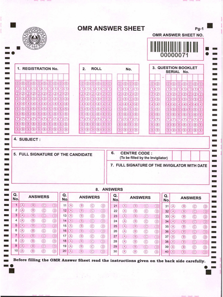 Sample ORM For XI-XII Exams | PDF