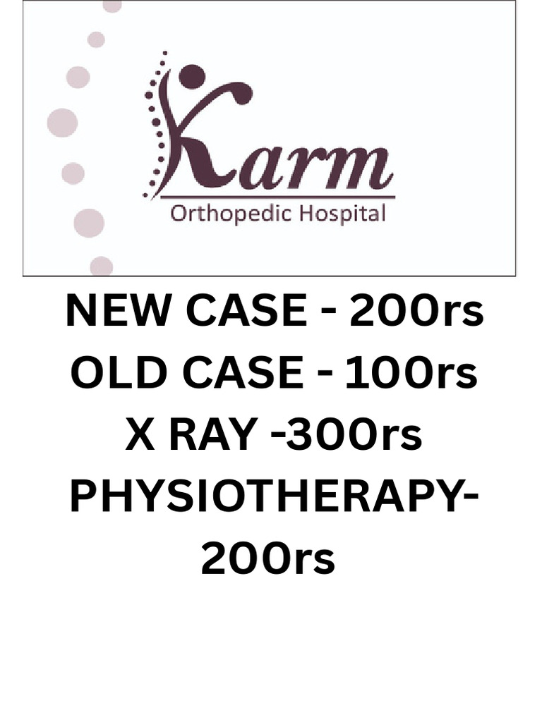 Hospital Price List | PDF