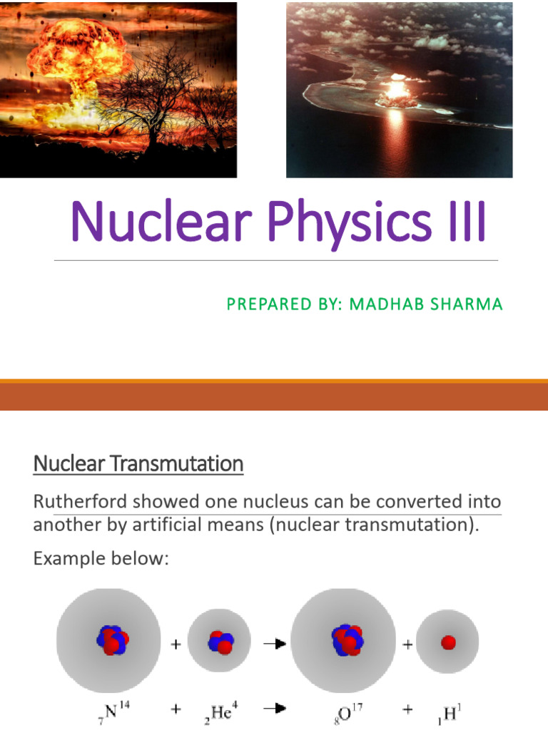 Nuclear Physics III | PDF | Nuclear Physics | Atomic Nucleus