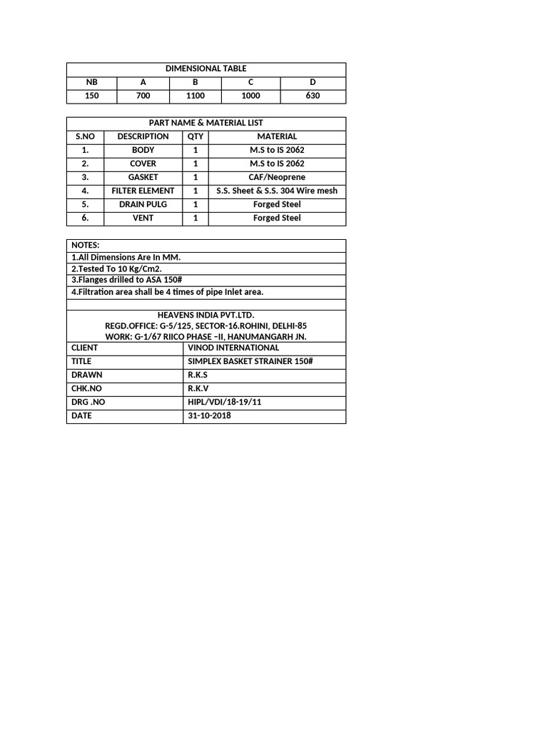 Dimensional Table | PDF