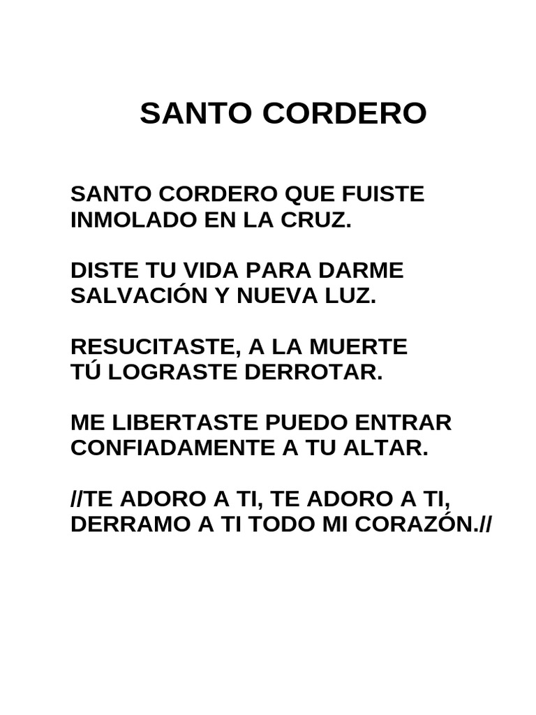 Santo Cordero | PDF