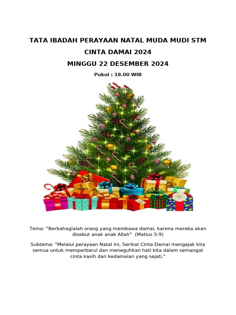 Perayaan Natal Muda Mudi STM 2024 | PDF