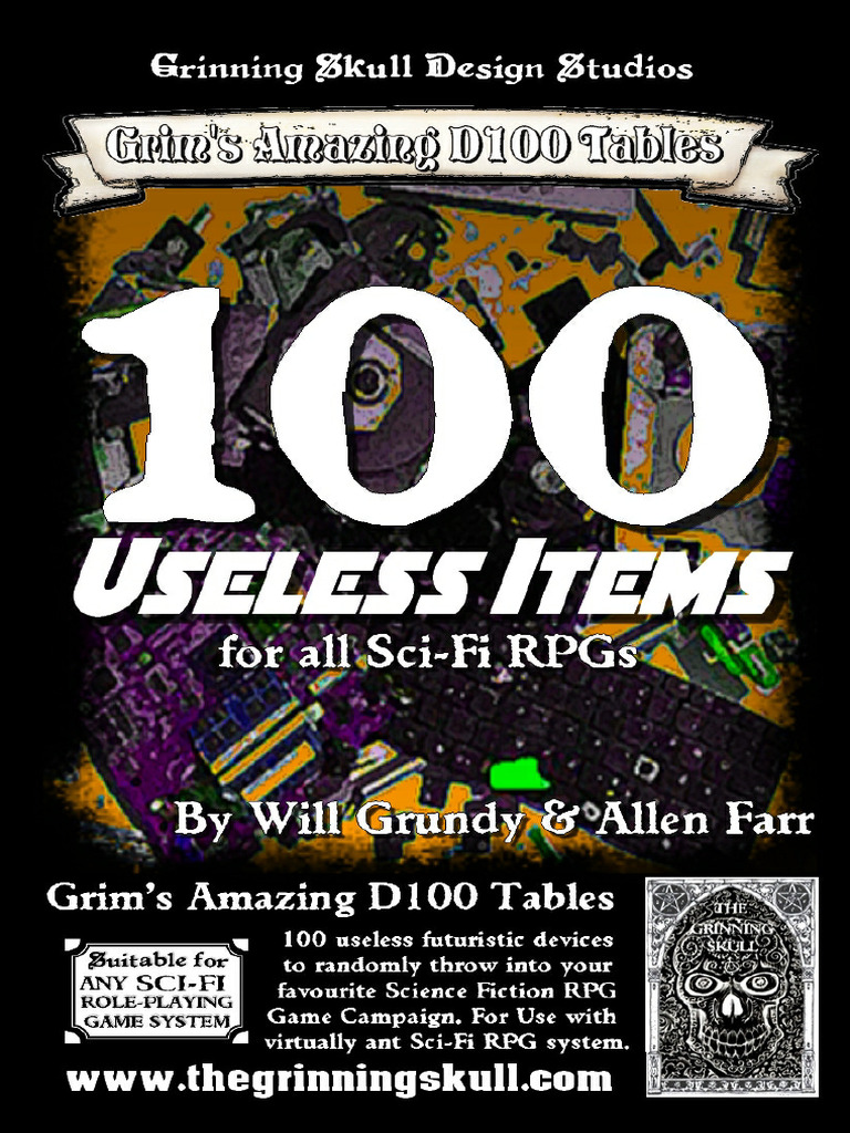 Sci-Fi RPG D100 Useless Items Guide | PDF