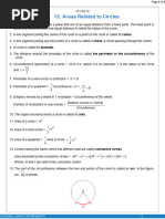 Areas Related To Circles Class 10 Notes CBSE Maths Chapter 11 (PDF ...