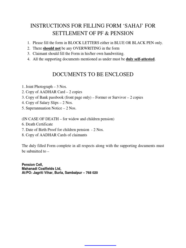 Form Sahaj | PDF