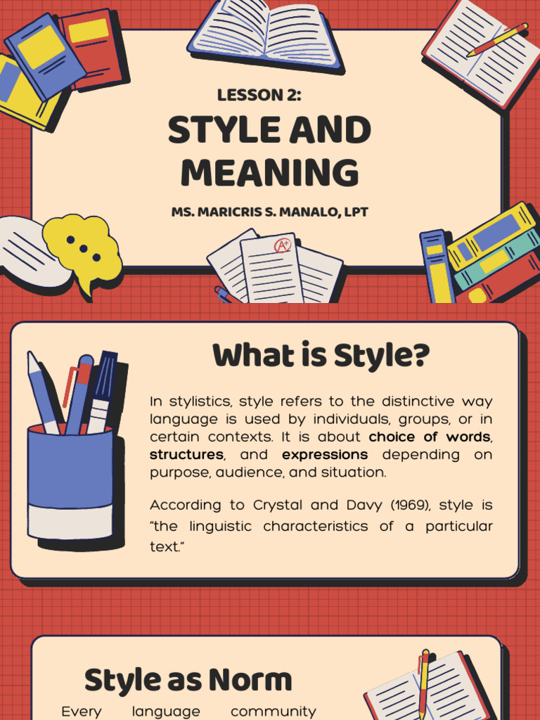Understanding Style and Meaning in Language | PDF | Semantics | Linguistics