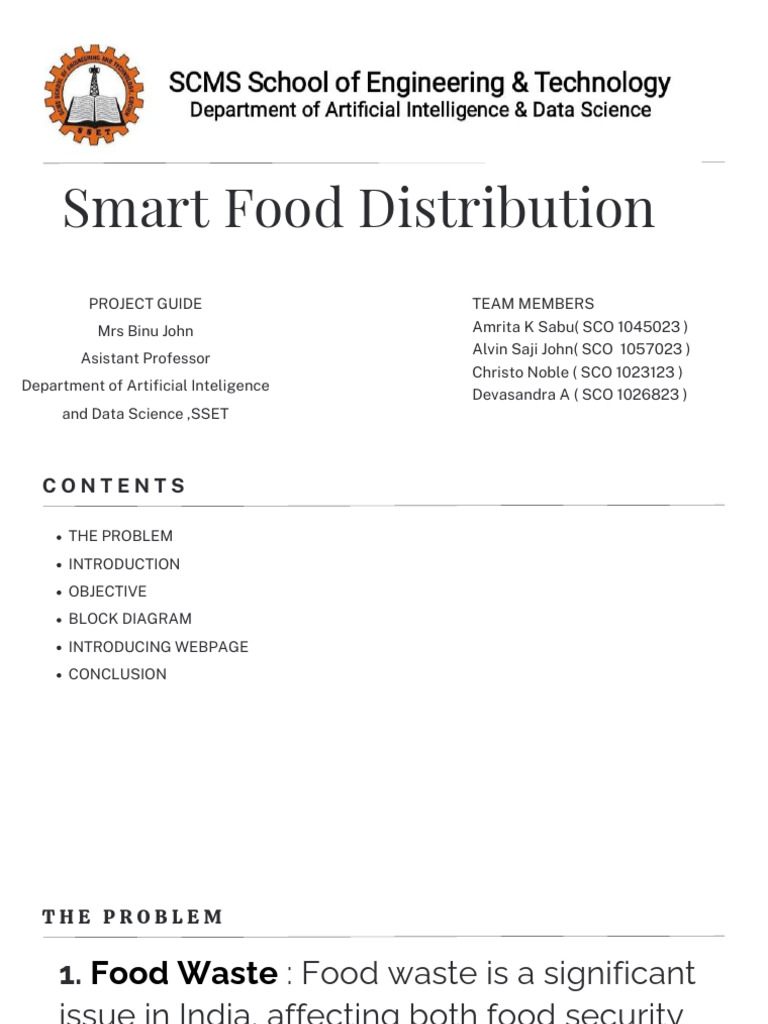 Smart Food Distribution - 20250313 - 012507 - 0000 | PDF | Hunger ...