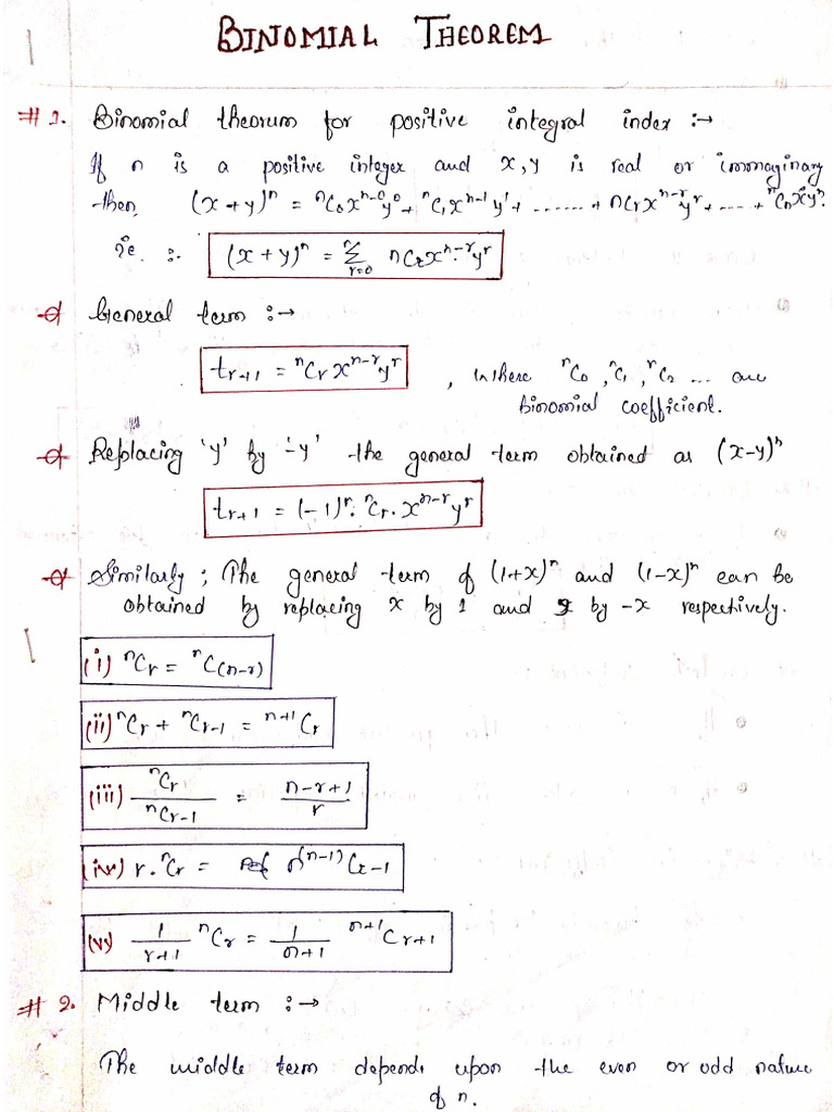 Binomial Theorem | PDF