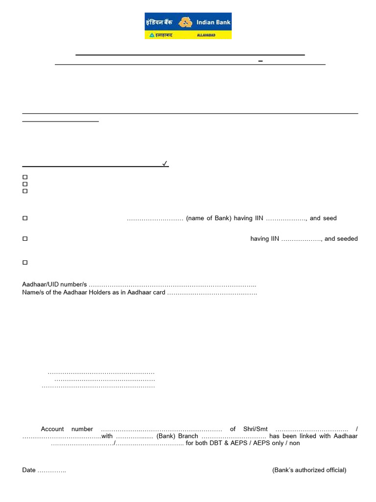 Aadhar Seeding Consent Aeps | PDF | Applications Of Cryptography | Public Administration