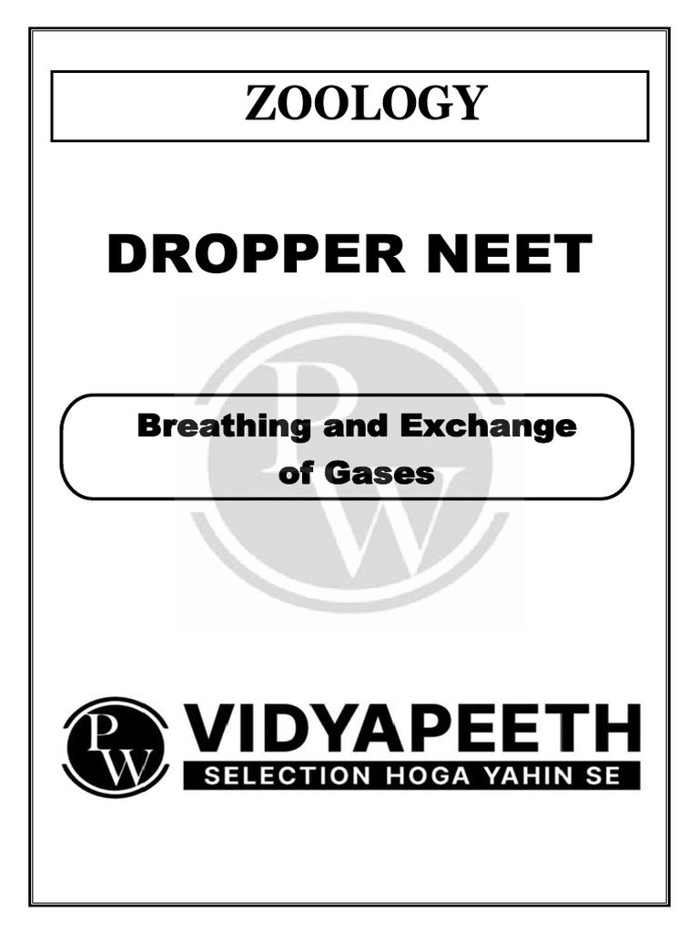 Breathing and Exchange of Gases: DPPs | PDF | Respiratory Tract ...