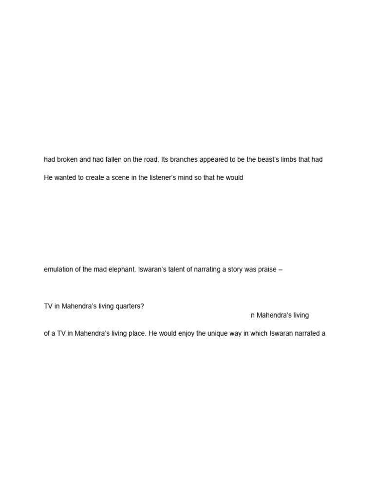 Iswaran the Story Teller Summary & Analysis | PDF | Ghosts