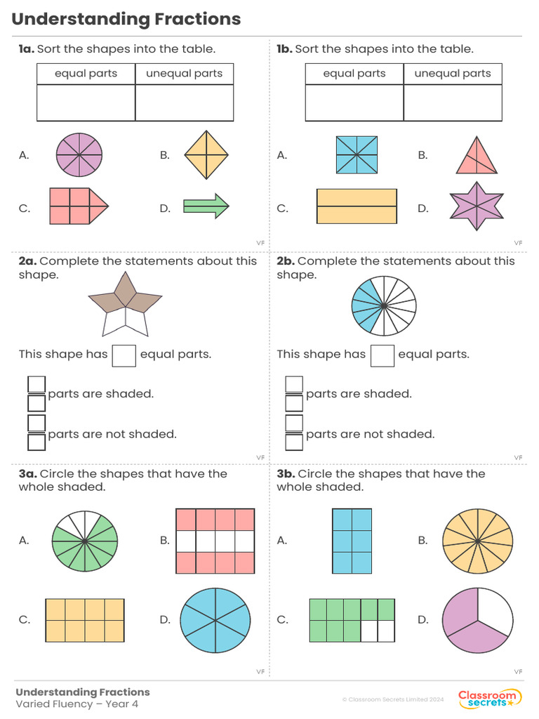 Year 4 Understanding Fractions Guide | PDF