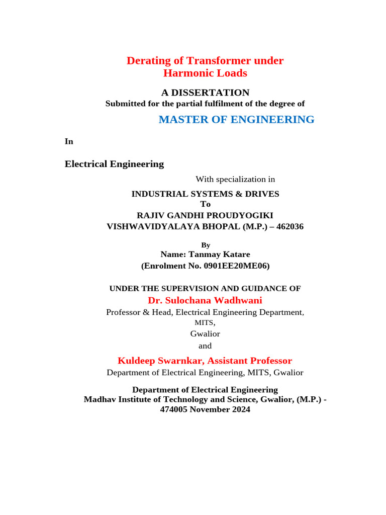 Transformer Derating Under Harmonics | PDF | Transformer | Physical ...