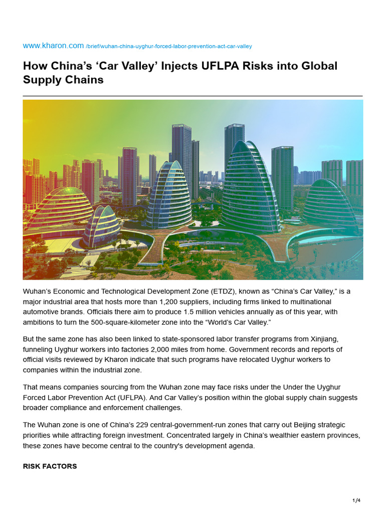 How Chinas Car Valley Injects UFLPA Risks Into Global Supply Chains ...