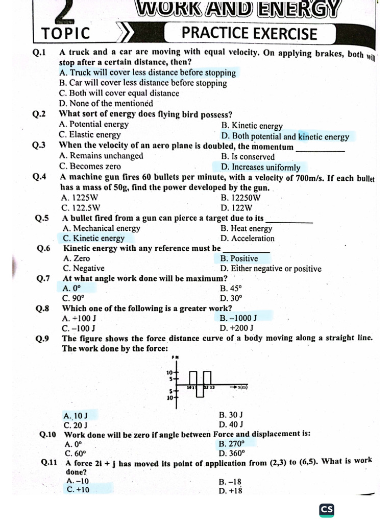 Work Energy Power | PDF
