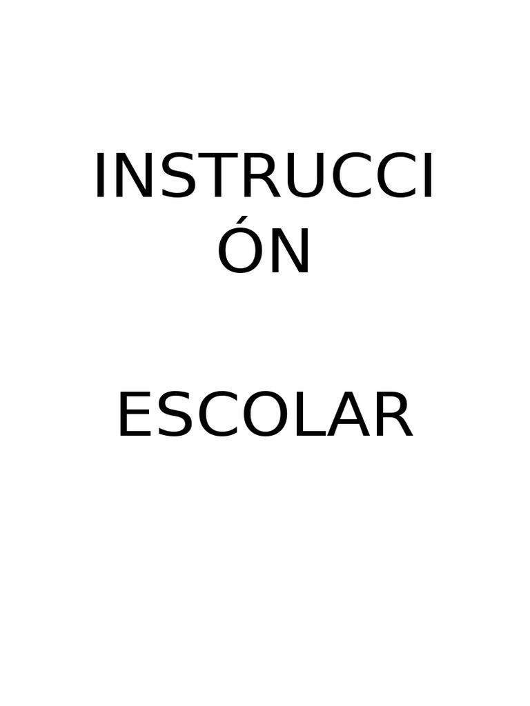 INSTRUCCIÓN | PDF