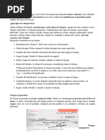 Tipos de Cheques y Ejemplos | PDF | Cheque | Bancos
