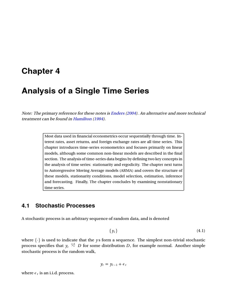 Analysis of Single Time Series | PDF | Autoregressive Model | Time Series