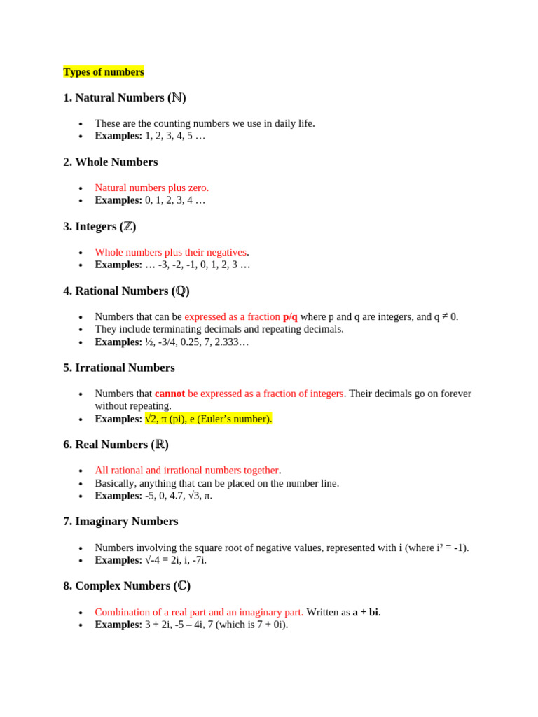 GSA Formulaes | PDF | Numbers | Rational Number