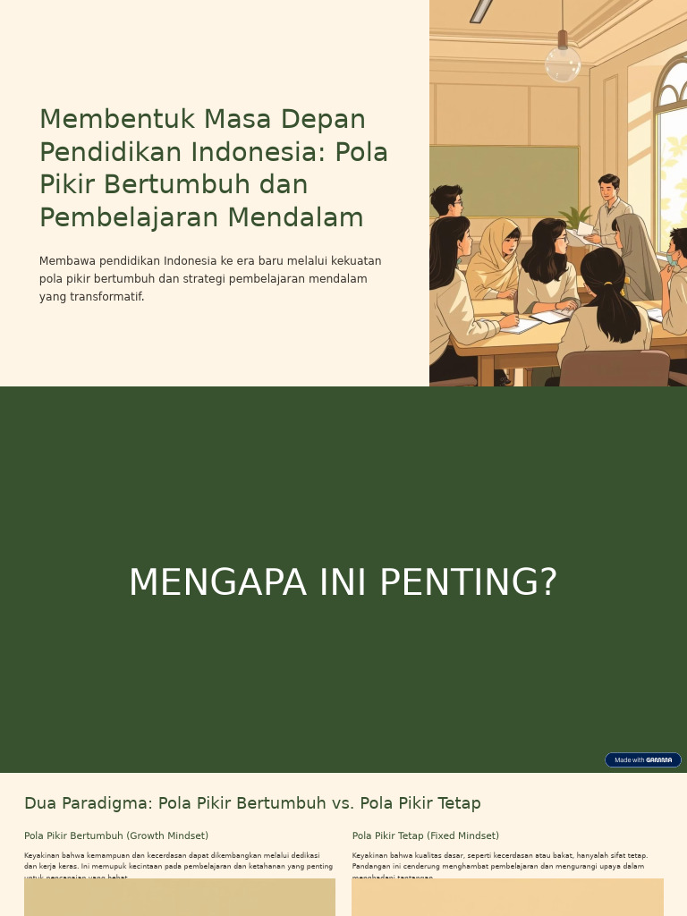 Membentuk Masa Depan Pendidikan Indonesia Pola Pikir Bertumbuh Dan ...