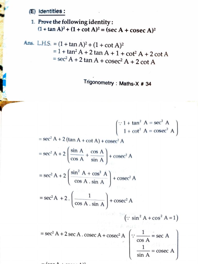 Proving Trigonometric Identities | PDF | Trigonometric Functions ...