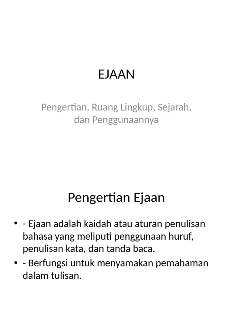 Ejaan PPT | PDF