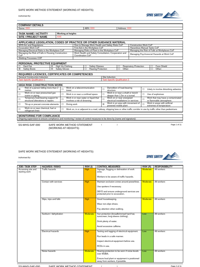 Working at Heights Safety Guidelines | PDF | Personal Protective ...