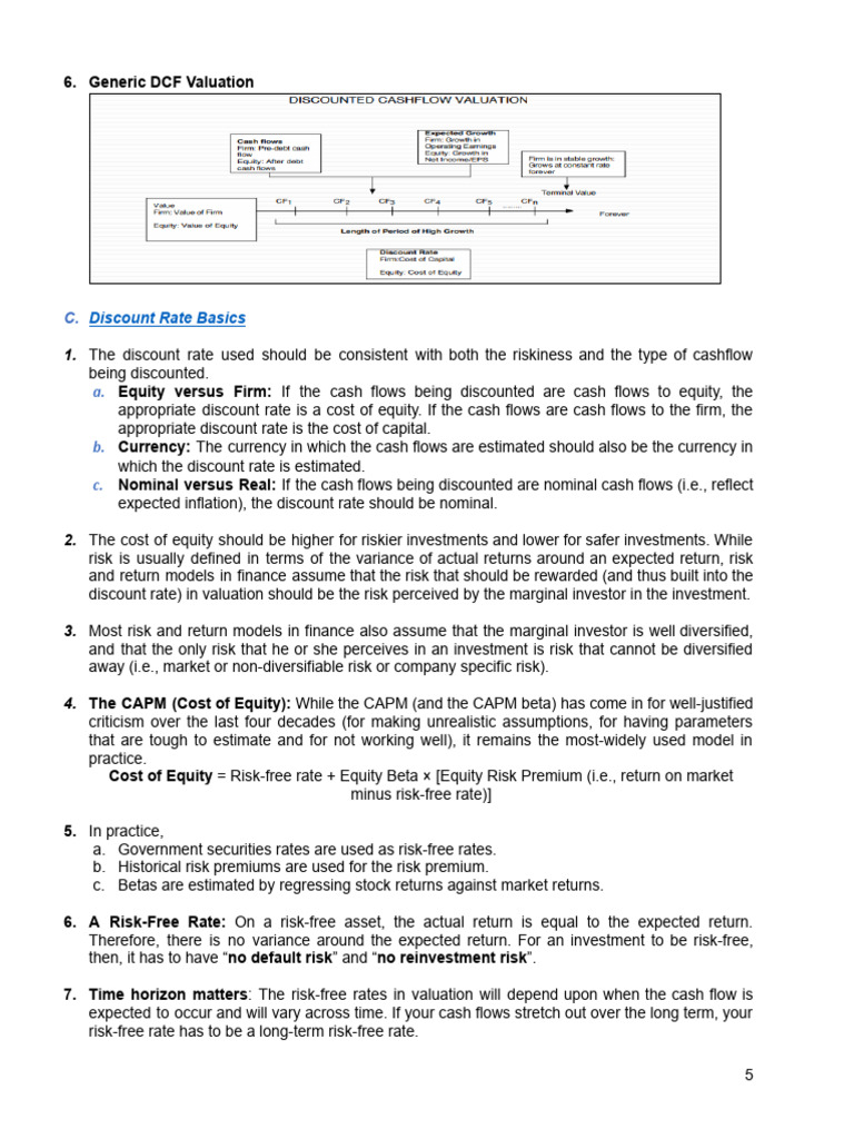 DCF Valuation: Understanding Fatal Flaws | PDF | Capital Asset Pricing ...