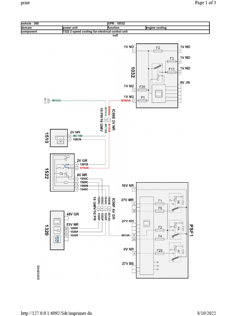 Vehicle: 508 OPR: 10552 Domain Power Unit Function Engine Cooling Component 1522 2-Speed Cooling ...