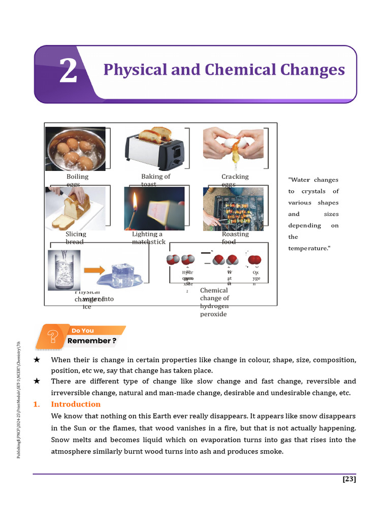 Types of Changes in Matter Explained | PDF | Rust | Crystallization