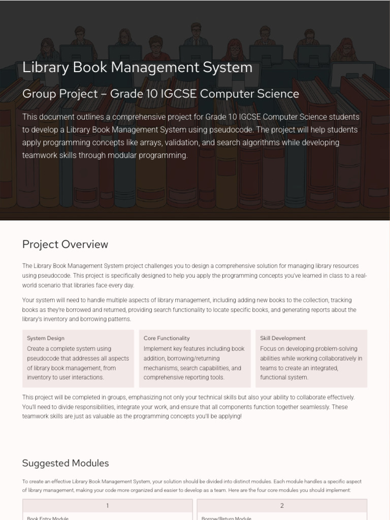 Library Book Management System | PDF | Computer Programming | Modular ...
