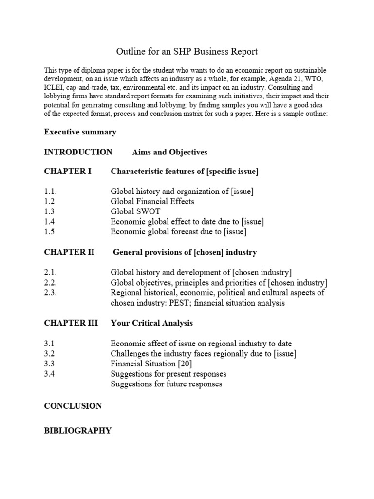 Outline Business Report | PDF