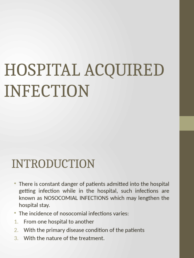 Hospital Acquired Infection | PDF | Infection | Hospital Acquired Infection