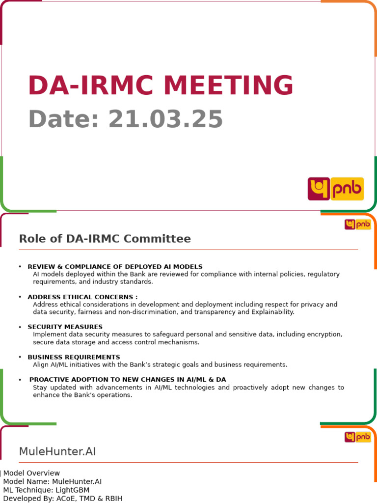 DA IRMC Meeting PPT Mule | PDF | Artificial Intelligence | Intelligence (AI) & Semantics