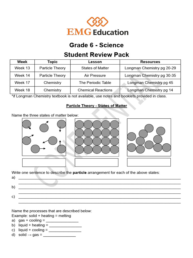 Chemistry Concepts for Grade 6 Students | PDF | Chemical Elements ...