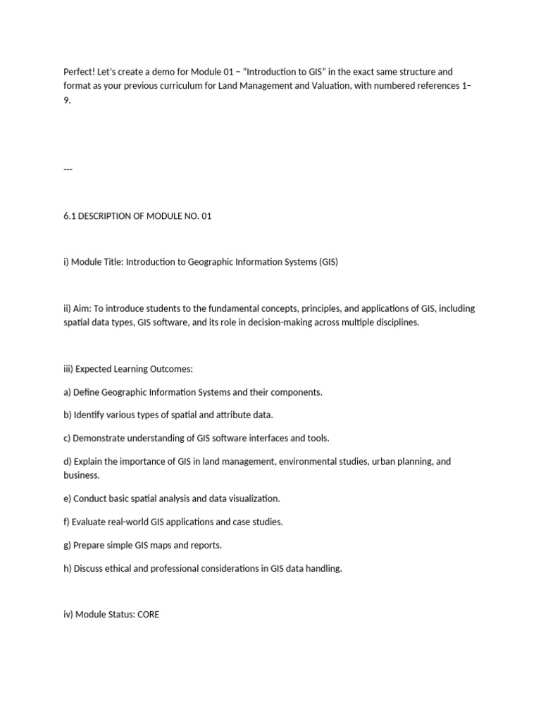 Bachelor of Science in Geographic Information Systems (GIS) | PDF ...