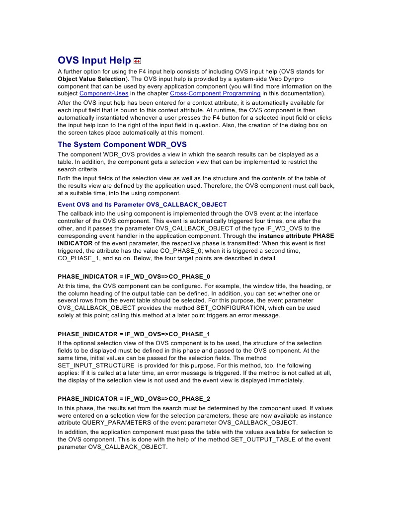 OVS Input Help | PDF | Parameter (Computer Programming) | Component ...
