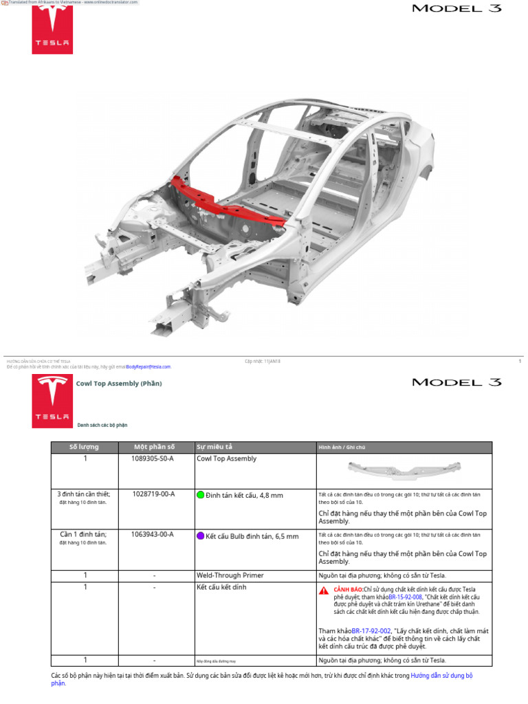 Quang Đã DỊch 02-M3 Cowl Top Assembly (Section) .Af.vi | PDF