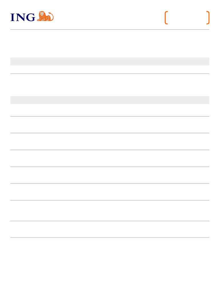 ING Bank Account Statement Summary | PDF | Banks | Transaction Account