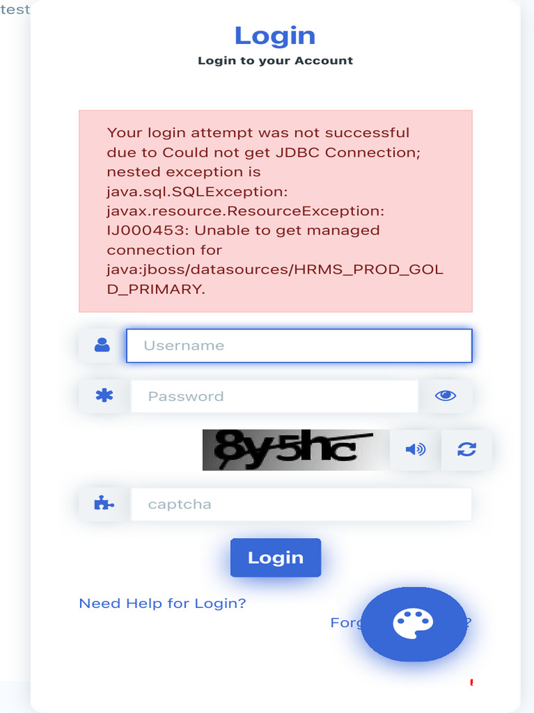 HRMS Login Error Troubleshooting Guide | PDF