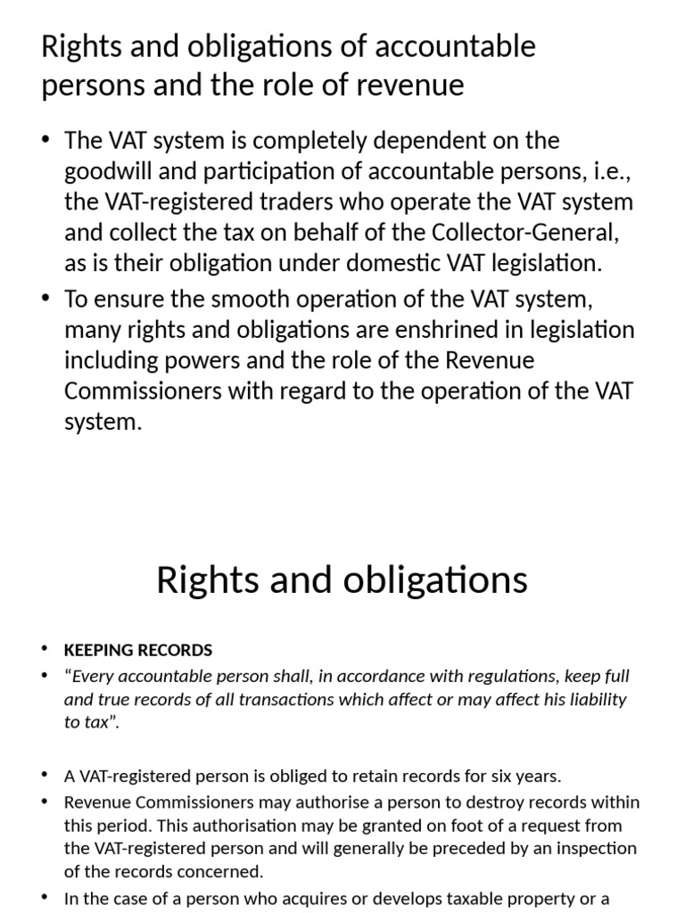Accountable Persons-Part 4 | PDF | Value Added Tax | Taxes