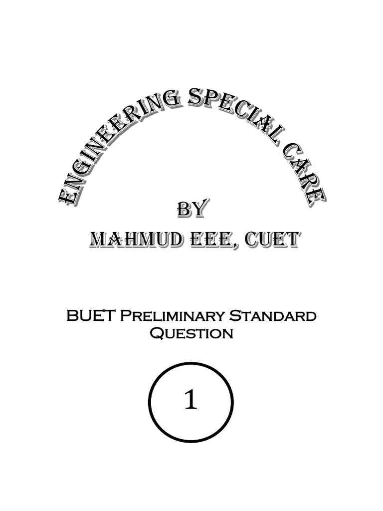 BUET Preliminary Standard Question 1 | PDF
