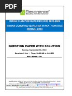 IOQM (7 Sep. 2025) Question Paper With Solution | PDF | Area | Sequence