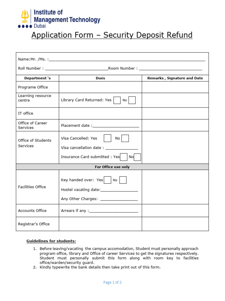 No Dues Form | PDF