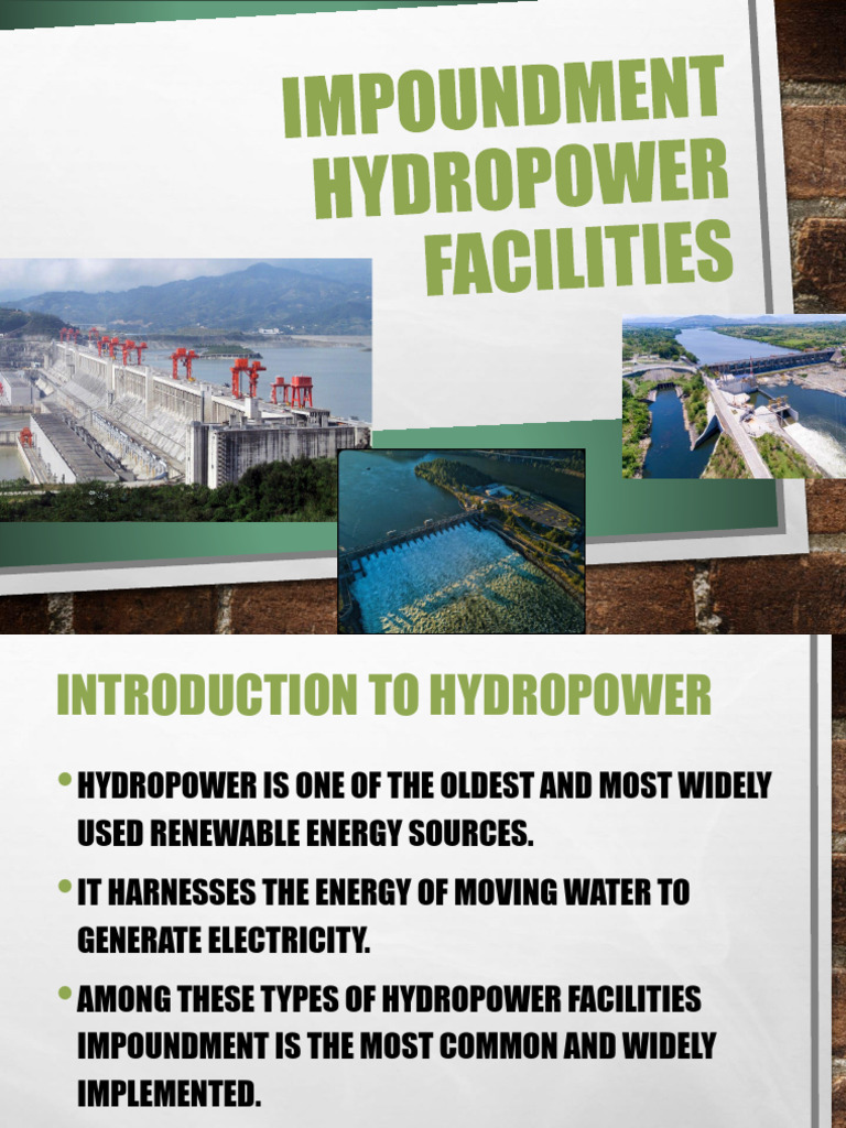 Impounding Hydropower Facilities | PDF | Dam | Hydroelectricity