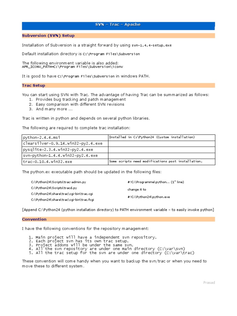 SVN Trac Apache | Download Free PDF | Computer Programming | System Software